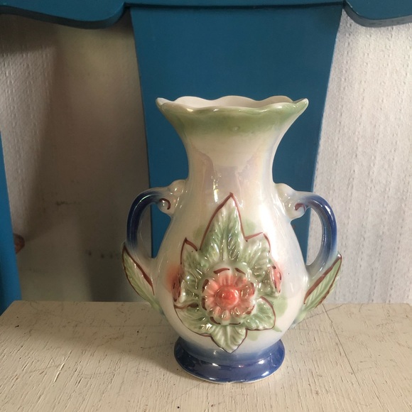 Vintage | Accents | Vintage Ceramic Lustreware Vase Made In Brazil ...